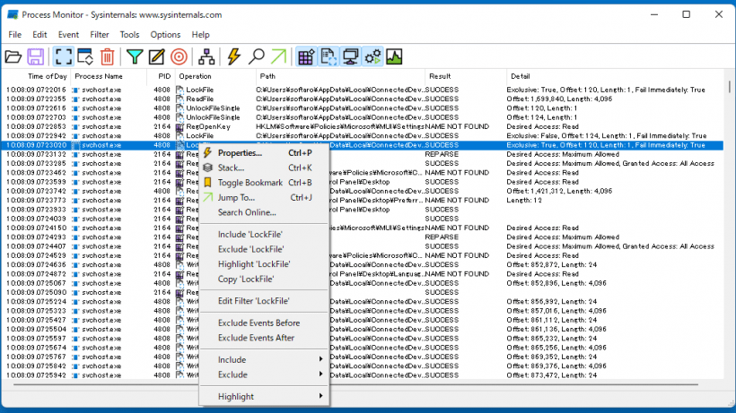 Process Monitor Portable 3.88 | ダウンロードと使い方 | ソフタロウ