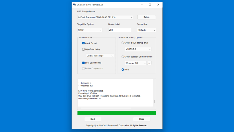 USB Low-Level Format 5.1 | ダウンロードと使い方 | ソフタロウ