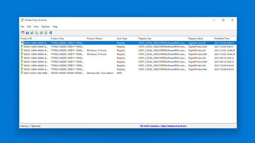 Product Key Scanner 1.03 | ダウンロードと使い方 | ソフタロウ