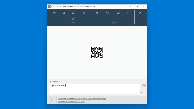 CodeTwo QR Code Desktop Reader & Generator 1.1.2.4 | ダウンロードと使い方 | ソフタロウ