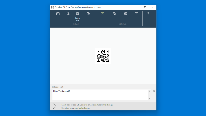 CodeTwo QR Code Desktop Reader & Generator 1.1.2.4 | ダウンロードと使い方 | ソフタロウ