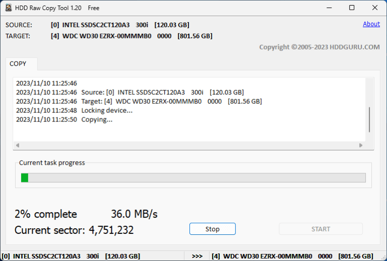 HDD Raw Copy Tool 1.20 / 2.6 | ダウンロードと使い方 | ソフタロウ