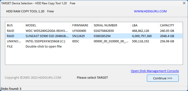 HDD Raw Copy Tool 1.20 / 2.6 | ダウンロードと使い方 | ソフタロウ