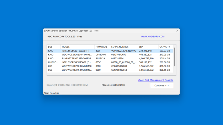 HDD Raw Copy Tool 1.20 / 2.6 | ダウンロードと使い方 | ソフタロウ