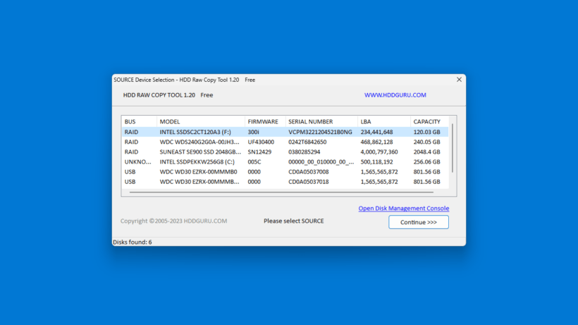 HDD Raw Copy Tool 1.20 / 2.6 | ダウンロードと使い方 | ソフタロウ