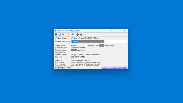 Windows Product Key Viewer 2.0 / 3.03 | ダウンロードと使い方 | ソフタロウ